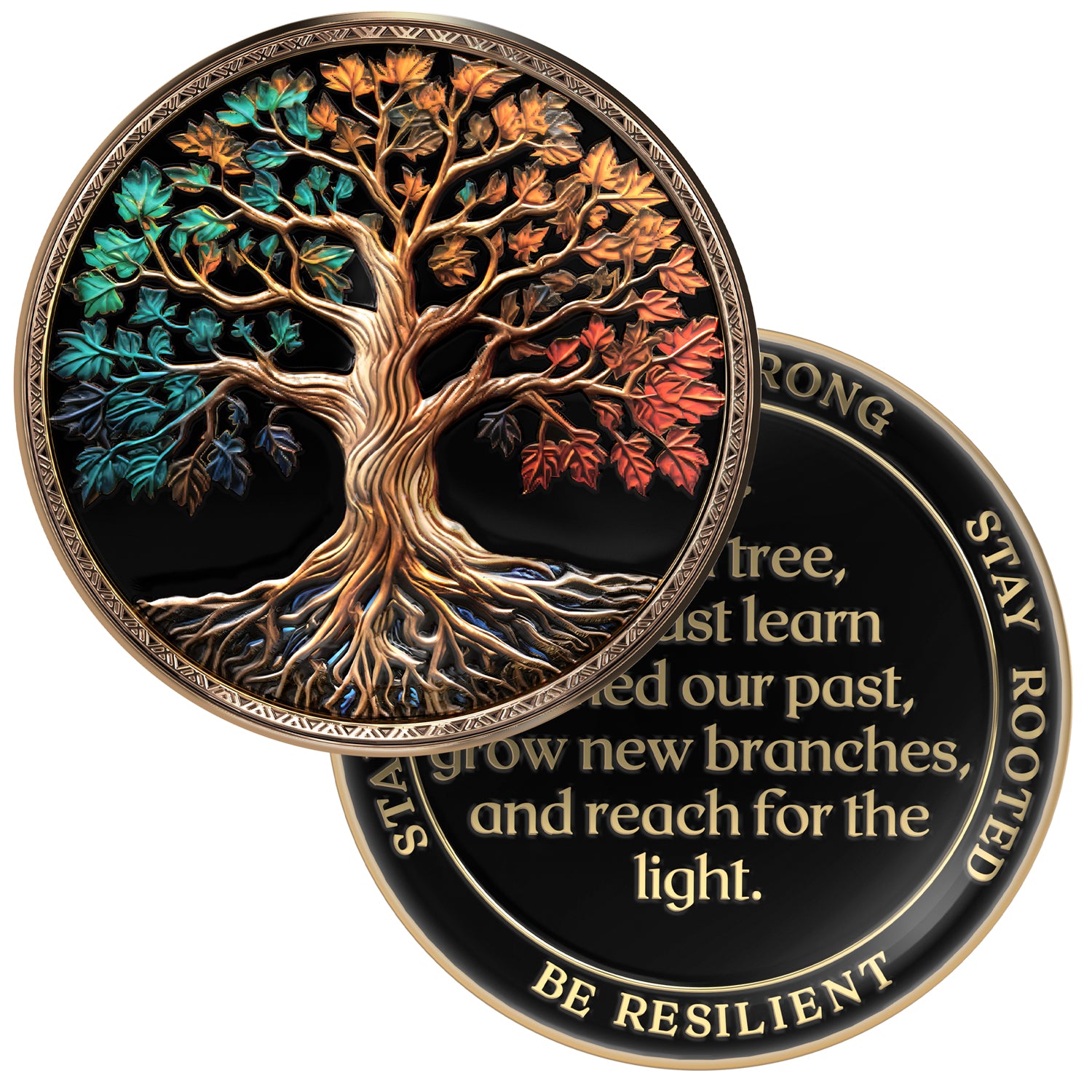 Tree of Life Affirmation Sobriety Coin Gift Set - Multicolor ...